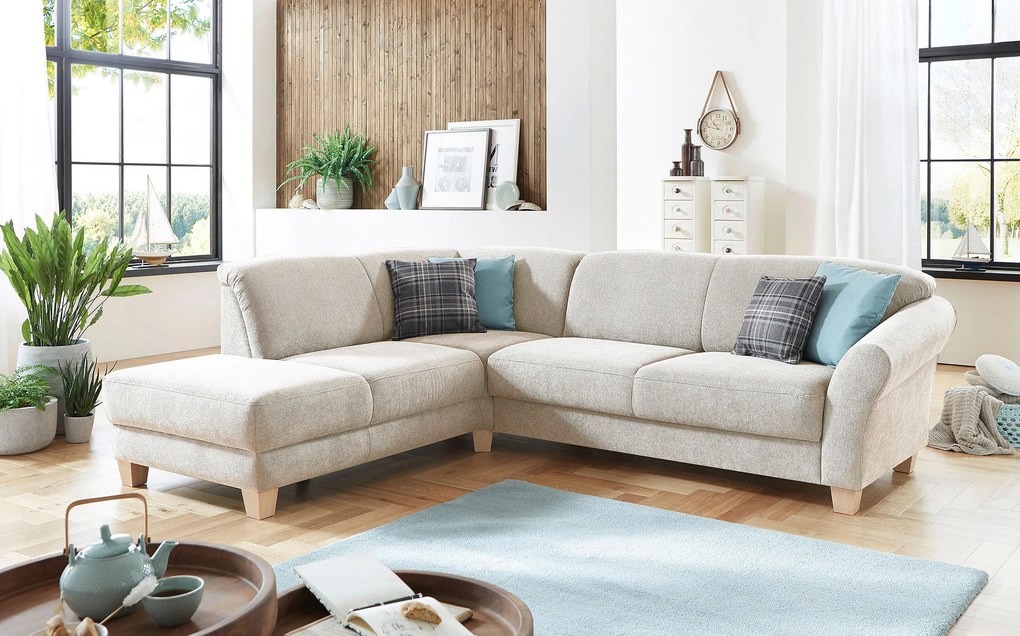 XXXLutz ROHOVÁ SEDAČKA, textil, krémová Sit & More - Sedací soupravy - 000144005302