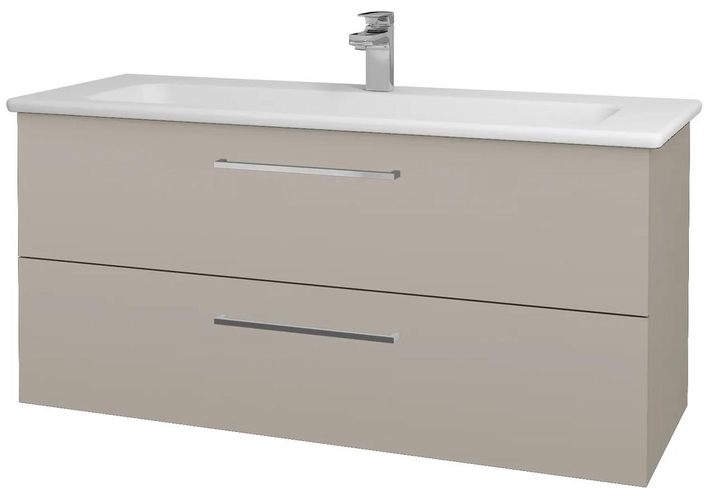 Dřevojas Koupelnová skříň GIO SZZ2 120 Varianta: N01 Bílá lesk / Úchytka T04 / D05 Oregon