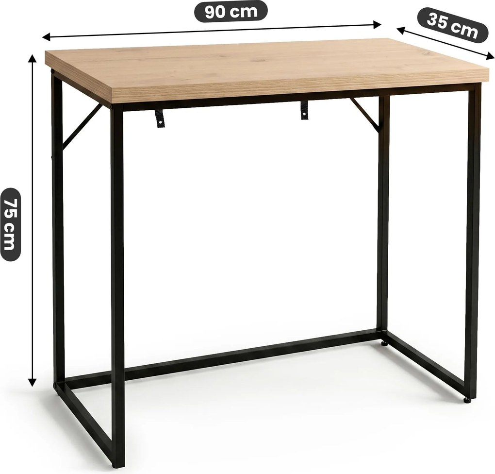 Konzolový stolek Origo 90 cm černý/dub Artisan