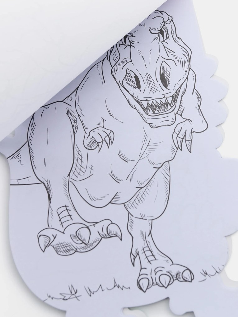 Sinsay - Omalovánka s fixami a samolepkami s motivem dinosaura 7 pack - zelená