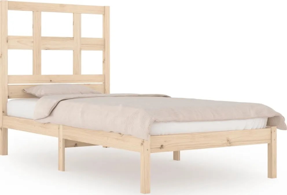 vidaXL Rám postele masivní borovice 90 x 190 cm Single [3104446] Barva: Bílá