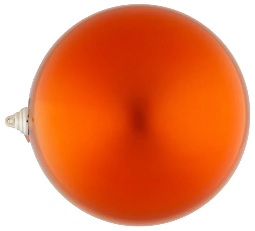 Velká vánoční koule 20 cm, měděná lesklá, plastová