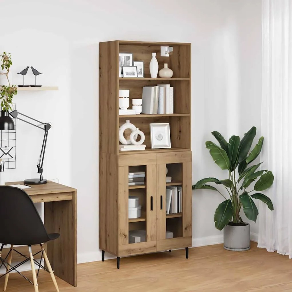 Vysoký bufet 2 ks Artisanový dub 69,5 x 32,5 x 180 cm 3403178