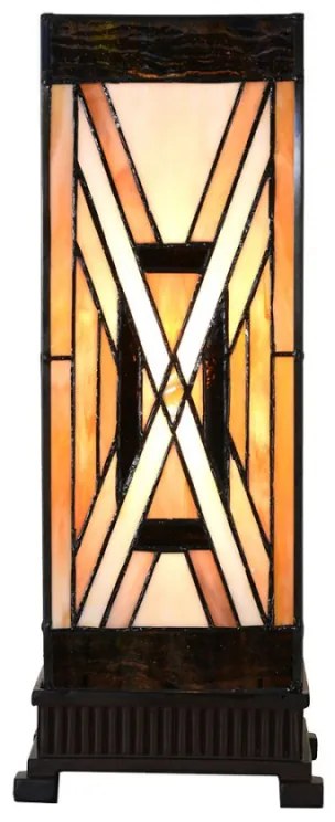Stolní lampa Tiffany v art deco stylu Russian – 17x17x44 cm