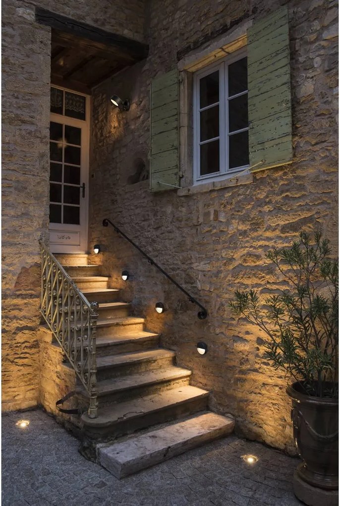 LA 1002868 DOWNUNDER OUT round WL, Outdoor, nástěnné vestavné LED svítidlo, antracitové, 3000K - BIG WHITE (SLV)
