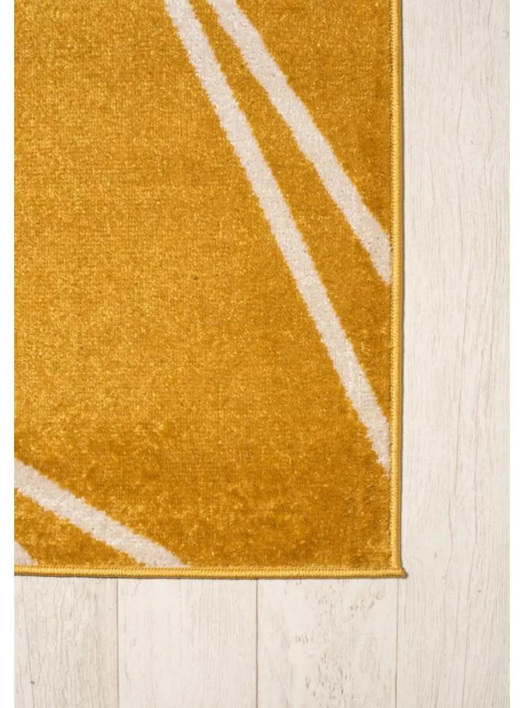 Kusový koberec Rivera hořčicově tmavě žlutý 250x350cm