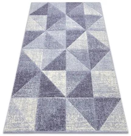 koberec FEEL 5672/17944 Trojúhelníky béžový/fialový velikost 160x220 cm | krásné koberce cz