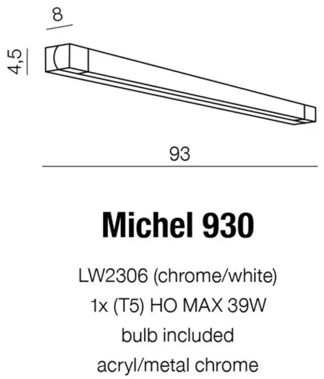 Designové nástěnné svítidlo Michel