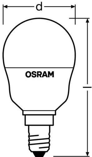 LED žárovka s dálkovým ovládáním E14 OSRAM 4,5W (25W) teplá bílá (2700K)