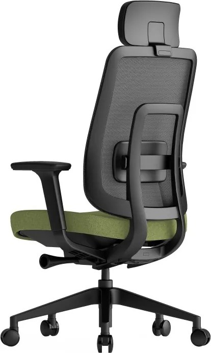 Office Pro Kancelářská ergonomická židle K42 SP – síť/ čalouněná, zelená