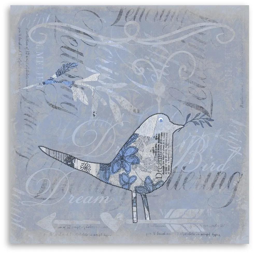 Gario Obraz na plátně Modrý starý papír - Andrea Haase Rozměry: 30 x 30 cm