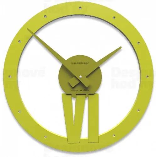 CalleaDesign 10-015 Xavier zelená oliva-54 35cm nástěnné hodiny