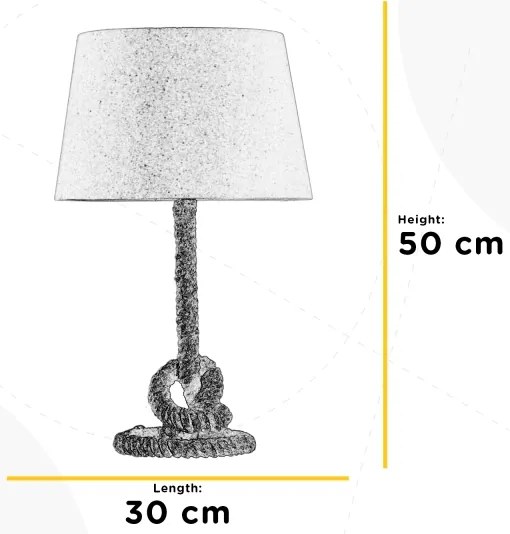 ONLI - Stolní lampa CORDA 1xE27/22W/230V 50 cm béžová