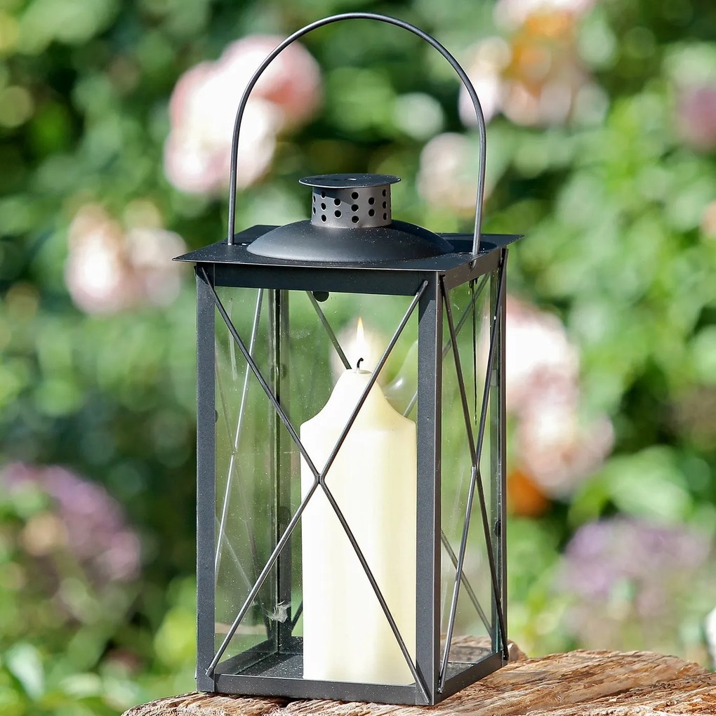Kovová lucerna na svíčku FAROL, 30 cm