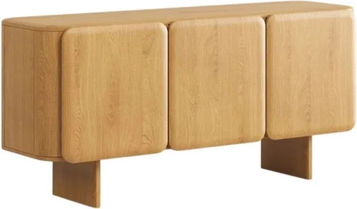 Komoda z dubového dřeva v přírodní barvě 160x76x45 cm Charlotte – Micadoni
