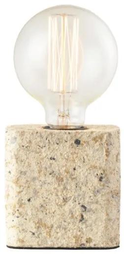 Stolní lampička | 10,5x6,5cm, jíl + béžový štěrk | Aca Lighting (V372061TBE)
