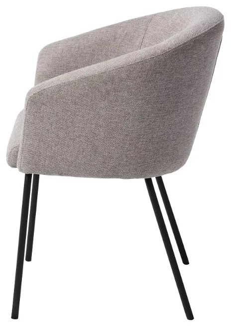 Designová jídelní židle Paulina světle šedá