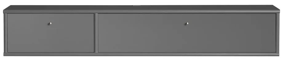 Antracitový TV stolek 136x22 cm Mistral – Hammel Furniture
