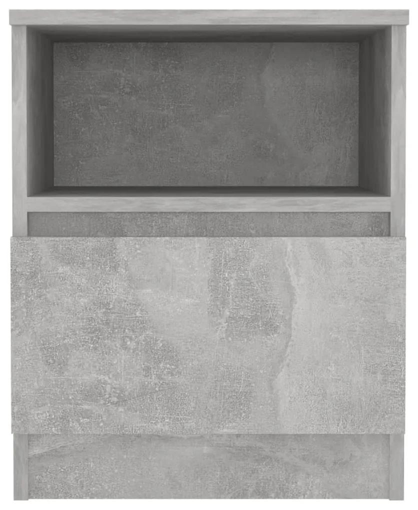 vidaXL Noční stolky 2 ks betonově šedé 40 x 40 x 50 cm dřevotříska