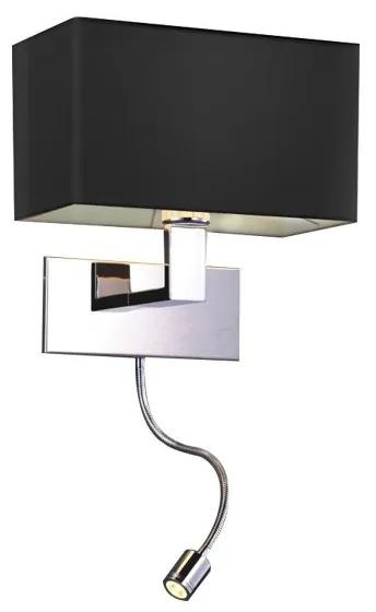 Nástěnné svítidlo Martens LED černá, kov, 1xE27 - AZZARDO