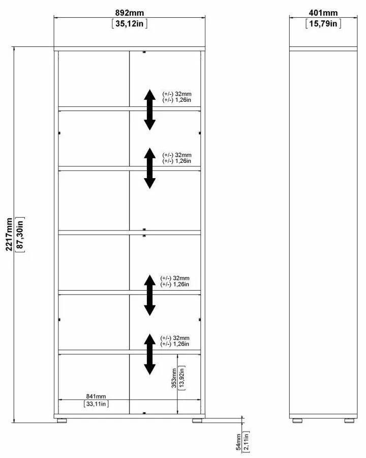 Tvilum Knihovna Office 421 bílá