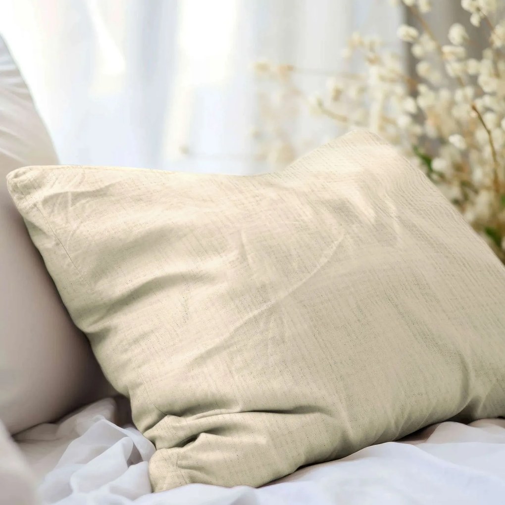 Mušelínové prodloužené povlečení Sand Velikost: 140 x 220 + 70 x 90
