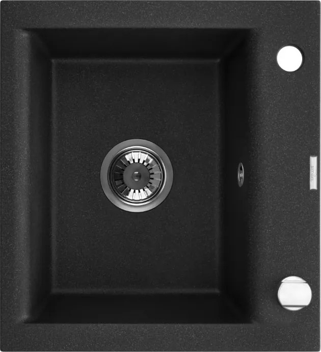Invena Tesalia, 1-komorový granitový dřez 440x480x160 mm a chromový sifon, INV-AZ-01-041-B Leták: https://cloud.invena.pl/s/nnXaZKg3crBrRkz/download?path=%2FPliki%20do%20strony%20www%2FAZ-01-041-B/Inne/AZ-01-Z41-B-ulotka-ENG…
