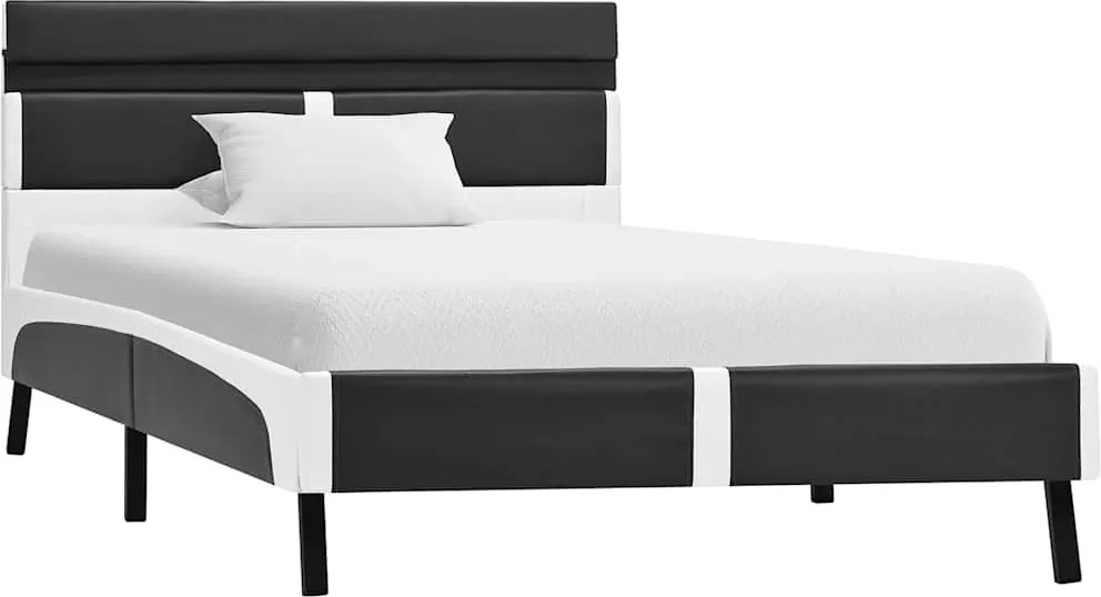 Rám postele s LED světlem šedý umělá kůže 90 x 200 cm 280307