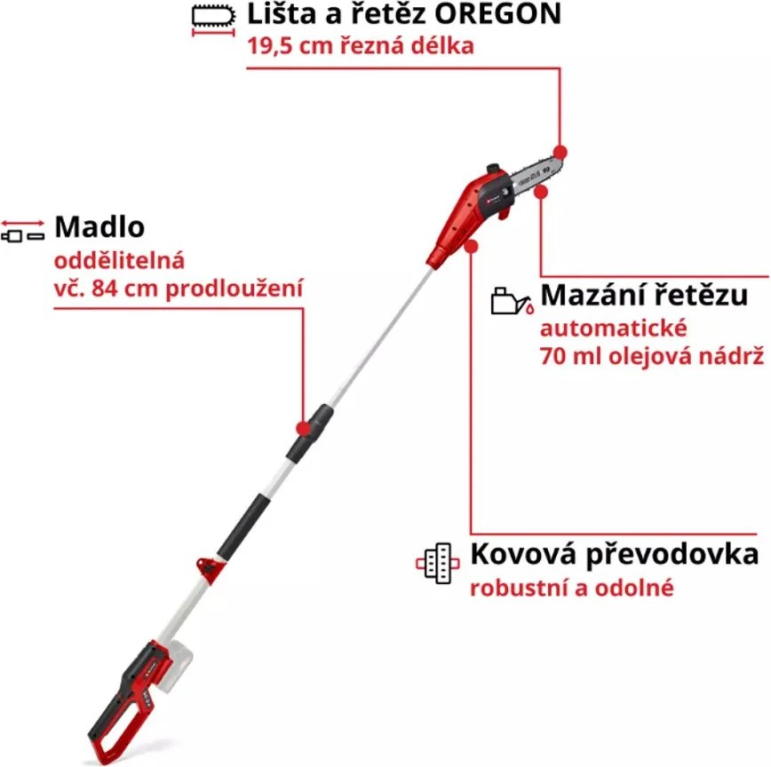 Aku prořezávací pila Einhell GC-LC 18/20 Li T-Solo 3410581