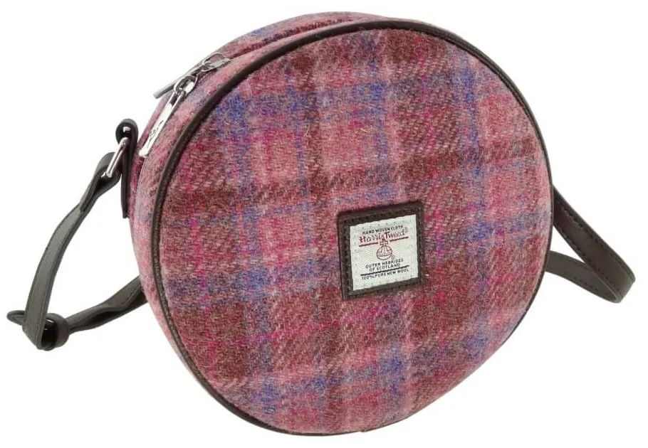 Kabelka Bannock Harris Tweed - Pink Check