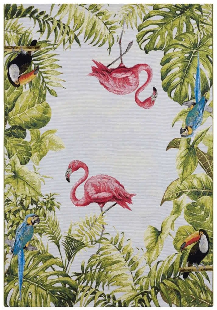 Hanse Home Collection koberce Kusový koberec Flair 105616 Tropical Birds Multicolored – na ven i na doma - 120x180 cm