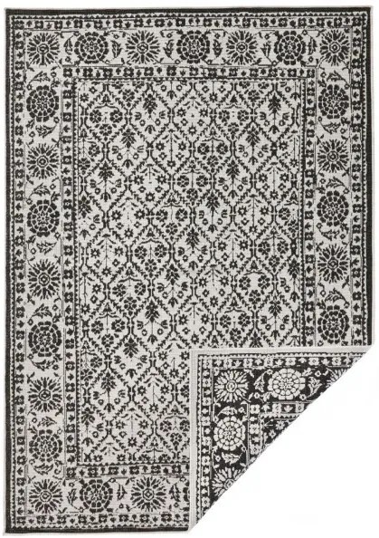 NORTHRUGS - Hanse Home koberce Kusový koberec Twin-Wendeteppiche 103113 schwarz creme - 120x170 cm
