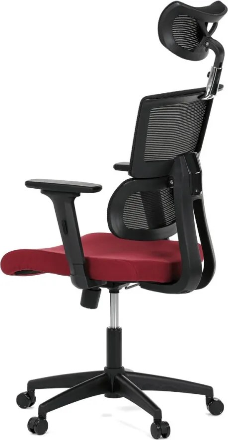 Kancelářská židle KA-B1025 BOR, houpací mechanismus, červená síťovina (63 x 68) cm