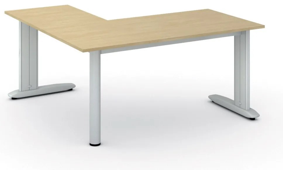 Rohový kancelářský stůl PRIMO FLEXIBLE, 160x160 cm, bříza