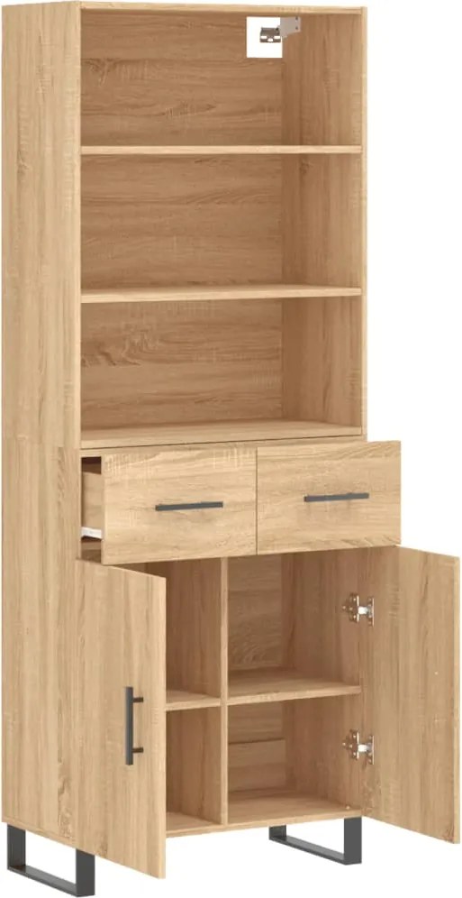 Skříň highboard dub sonoma 69,5 x 34 x 180 cm kompozitní dřevo 3200540
