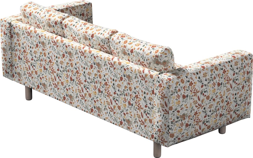 Potah na pohovku IKEA Norsborg 3-místná barva oranžová látka pletený vzor, vzorované