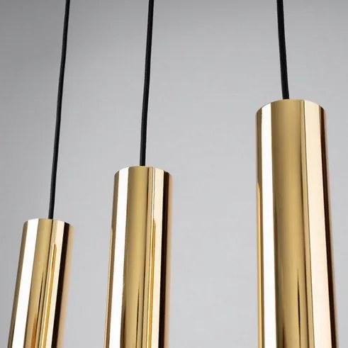 Závěsná lampa SOLLUX LAGOS 3 leštěné zlato GU10 3x10W bez žárovky SL.1201