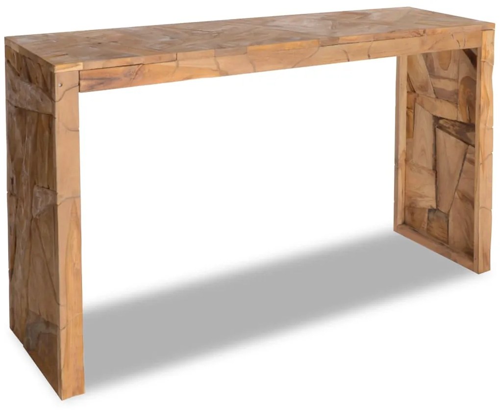 244519 vidaXL Odkládací stolek regenerované teakové dřevo 120 x 35 x 76 cm