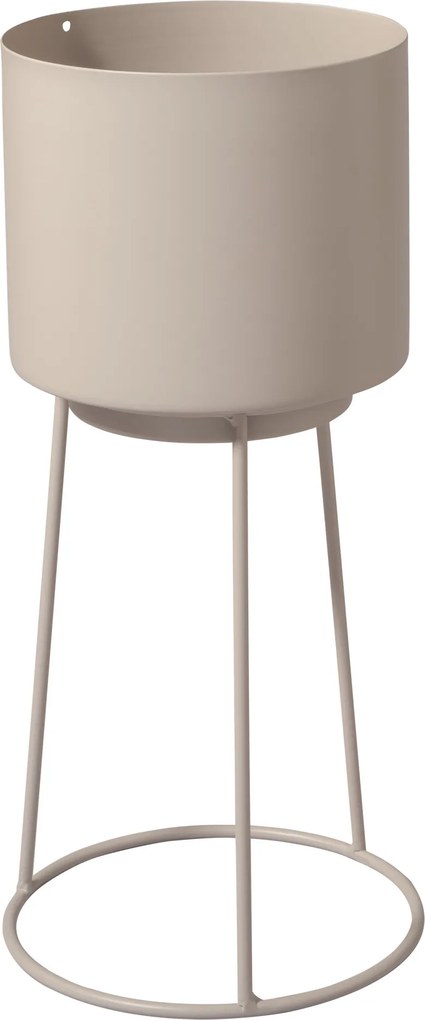 Livarno® Květináč s kovovým stojanem, 14 cm (béžová)