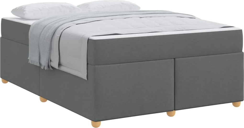 Rám postele s matrací Tmavě šedá 160 x 200 cm textil 3399364