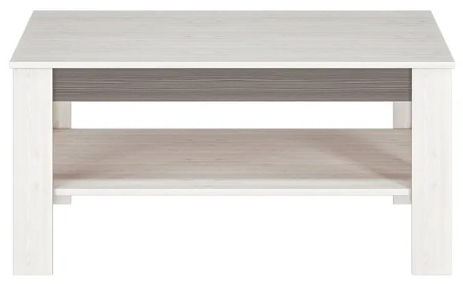 BERNIS 1201 konferenční stolek, borovice bílá/borovice bílá/šedá