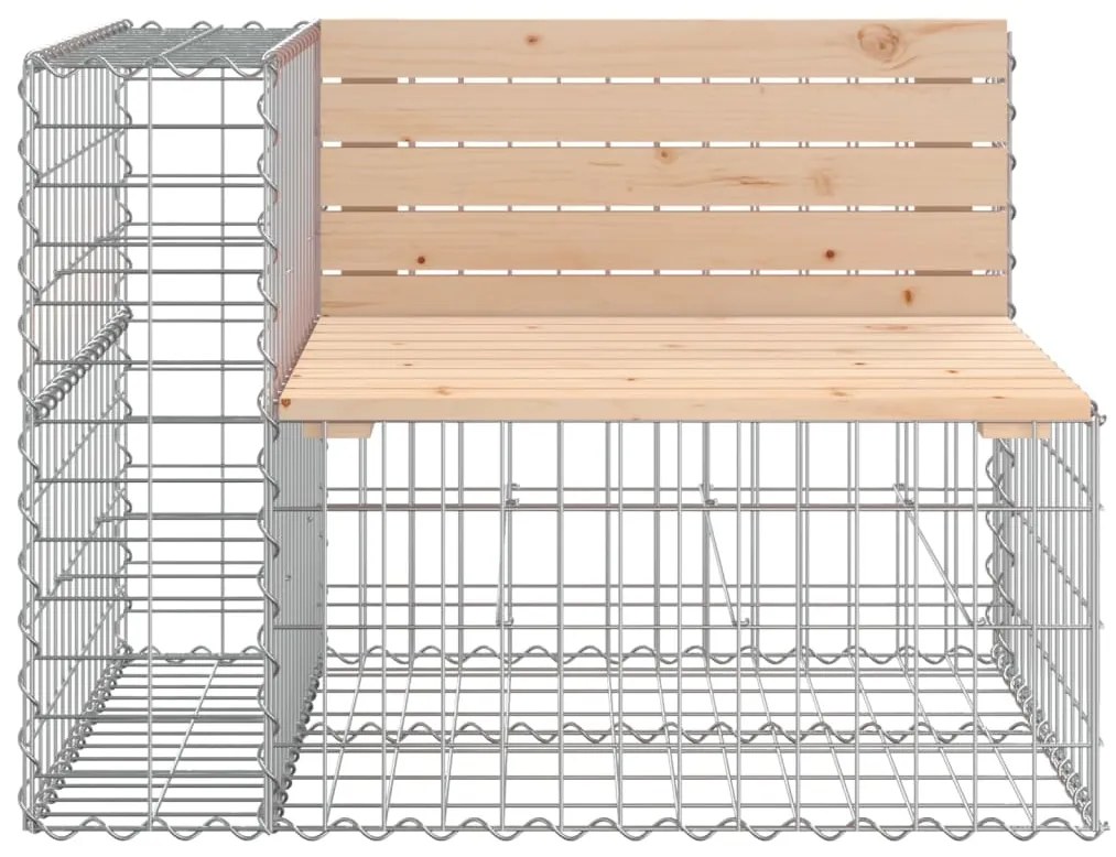 Zahradní lavice gabionový design 184x71x65,5cm masivní borovice,  3196236