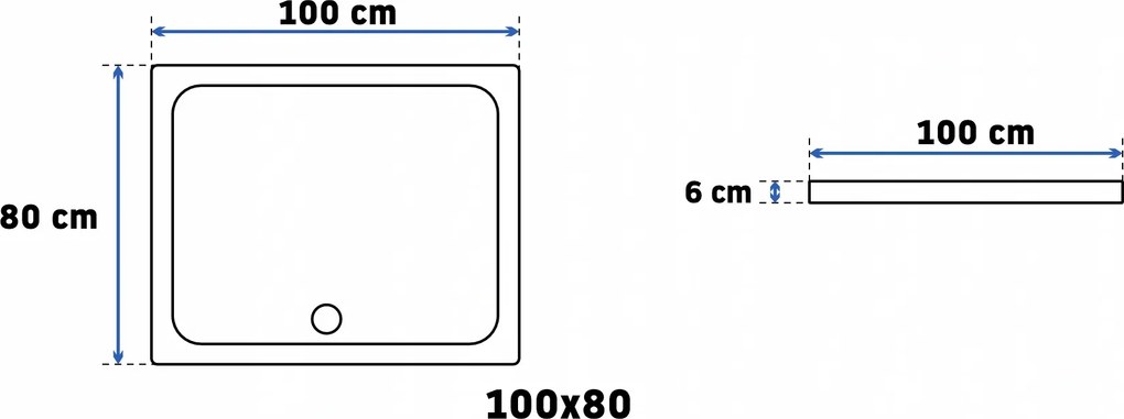 Rea Punto, sprchový kout s posuvnými dveřmi 80(dveře) x 100(dveře) x 190 cm, 5mm čiré sklo, zlatý lesklý profil, REA-K6442