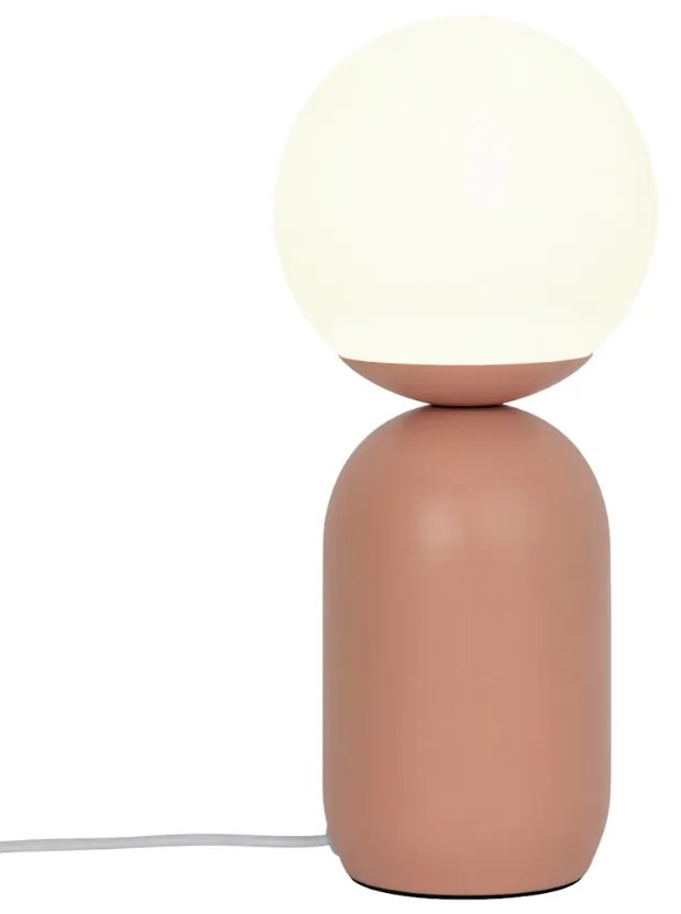 OnaDnes -20% Nordlux Opálově bílá skleněná stolní lampa Notti s oranžovou podstavou