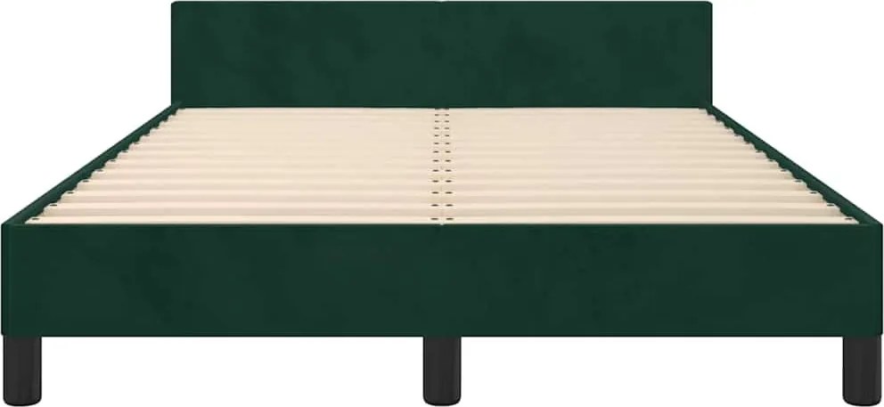 Rám postele bez matrace tmavě zelená 120 x 200 cm samet 3125870