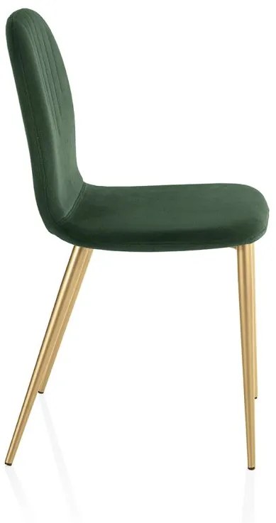 Max Home Moderní židle Musa vzorník tkaniny: crystal 03, nohy: kovové kónické perlové zlaté RAL 1036