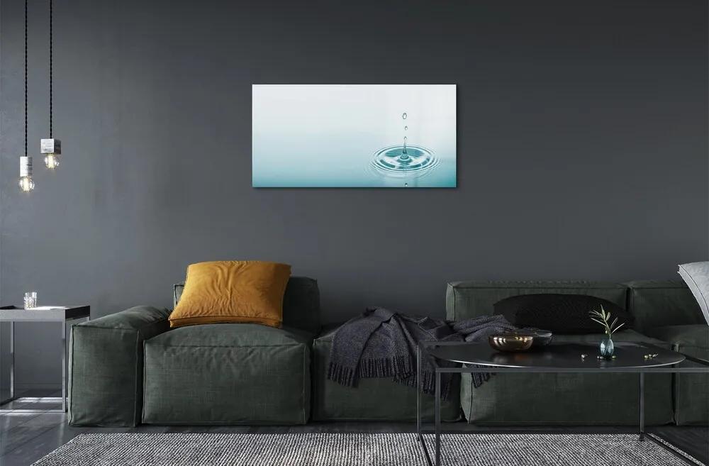 Obraz na skle Kapka vody close-up 120x60 cm
