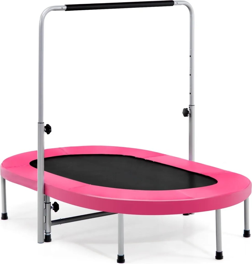 Costway 2 Lidová trampolína s výškově nastavitelným madlem mini trampolína 154 x