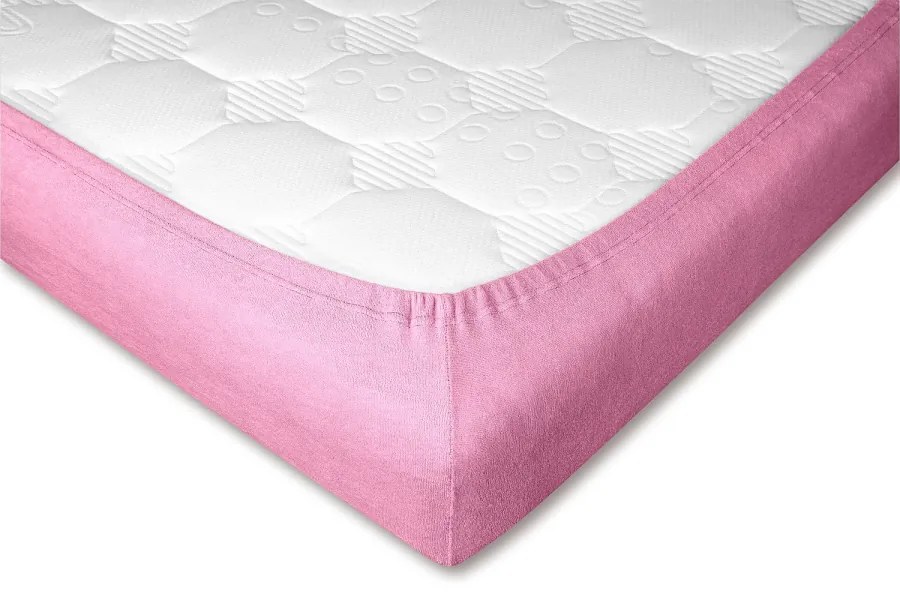 DADKA Froté prostěradlo starorůžové Rozměr 200x220x20