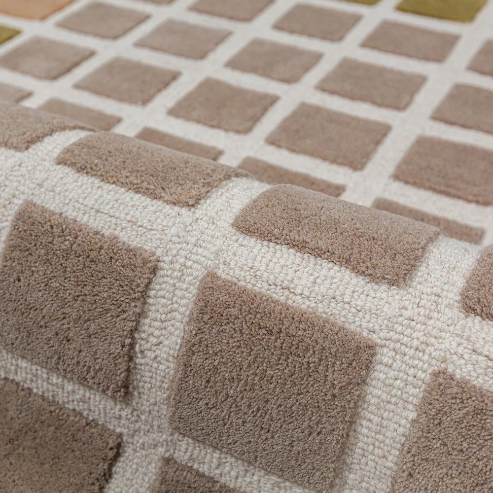 Zelený ručně tkaný vlněný koberec 160x230 cm Renga Wool – Flair Rugs